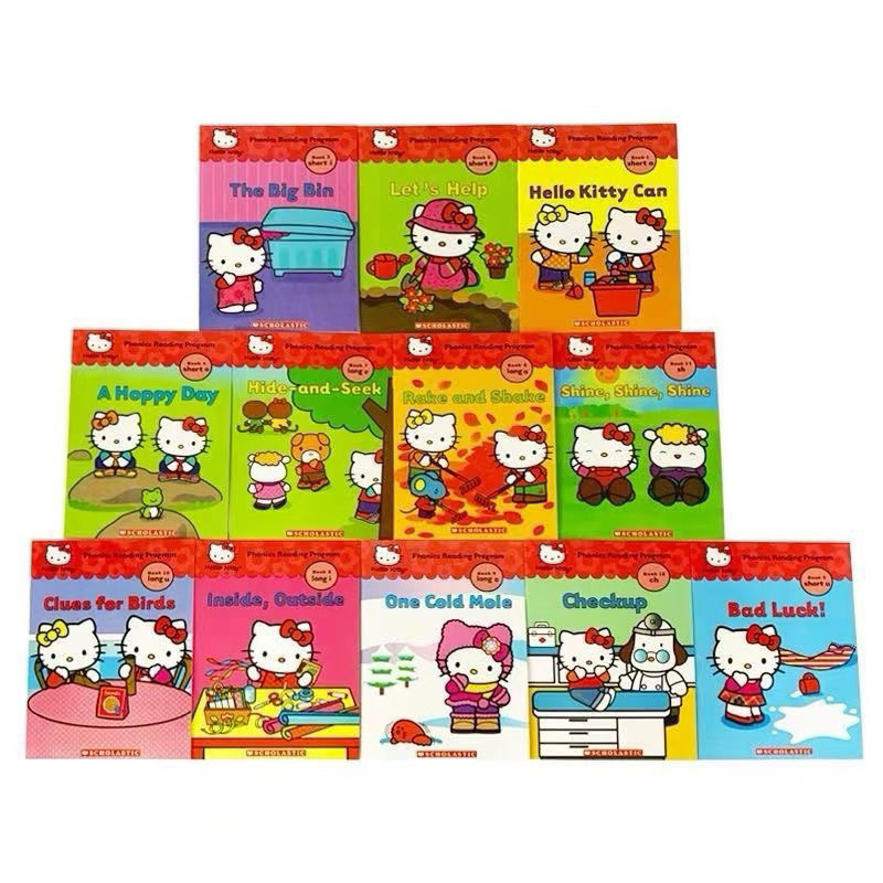 [12 Books Set] Scholastic Hello Kitty Phonics Reading Program Story ...