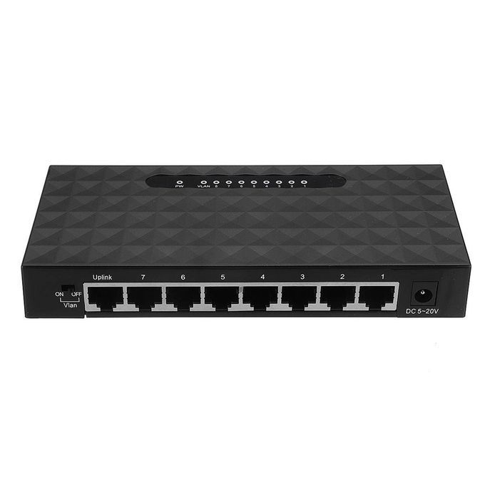 Network RJ45 Ethernet LAN Desktop Unmanaged Switch 8 Port 10/100Mbps ...