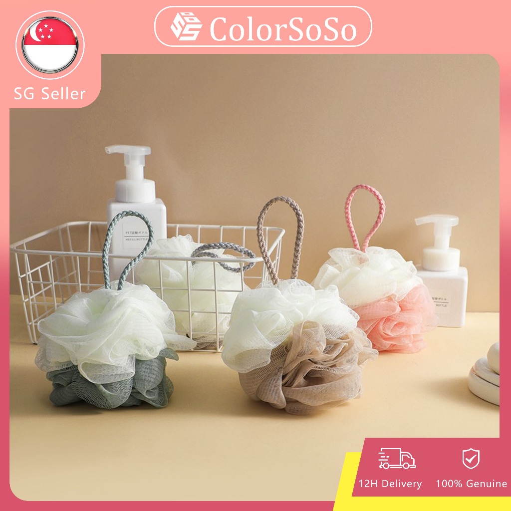 [SG Ready Store] 3 Pc/Pack Nylon Two-color Shower Bath Balls Large Mesh ...