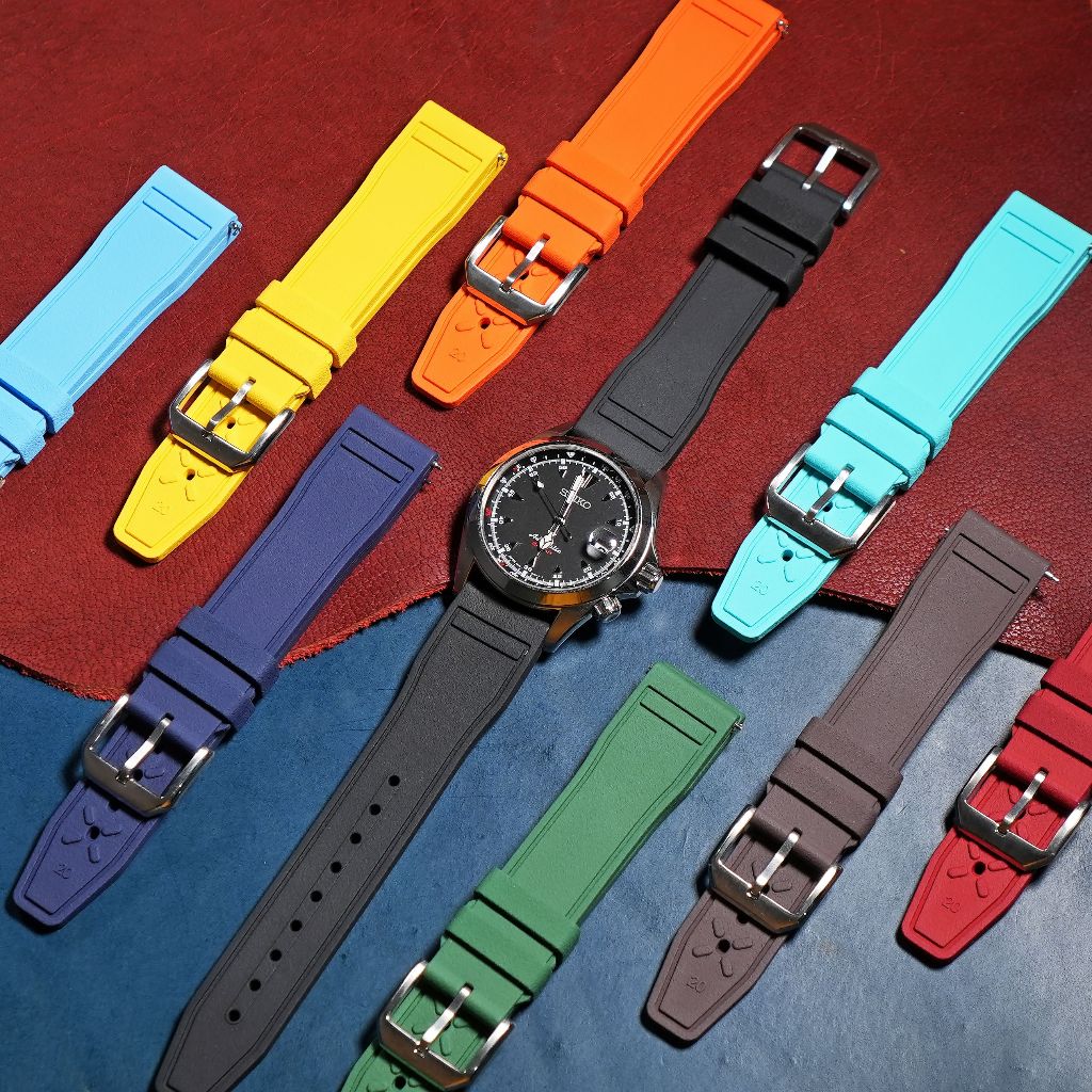 Pilot FKM Rubber Strap (20,21,22mm) | Shopee Singapore