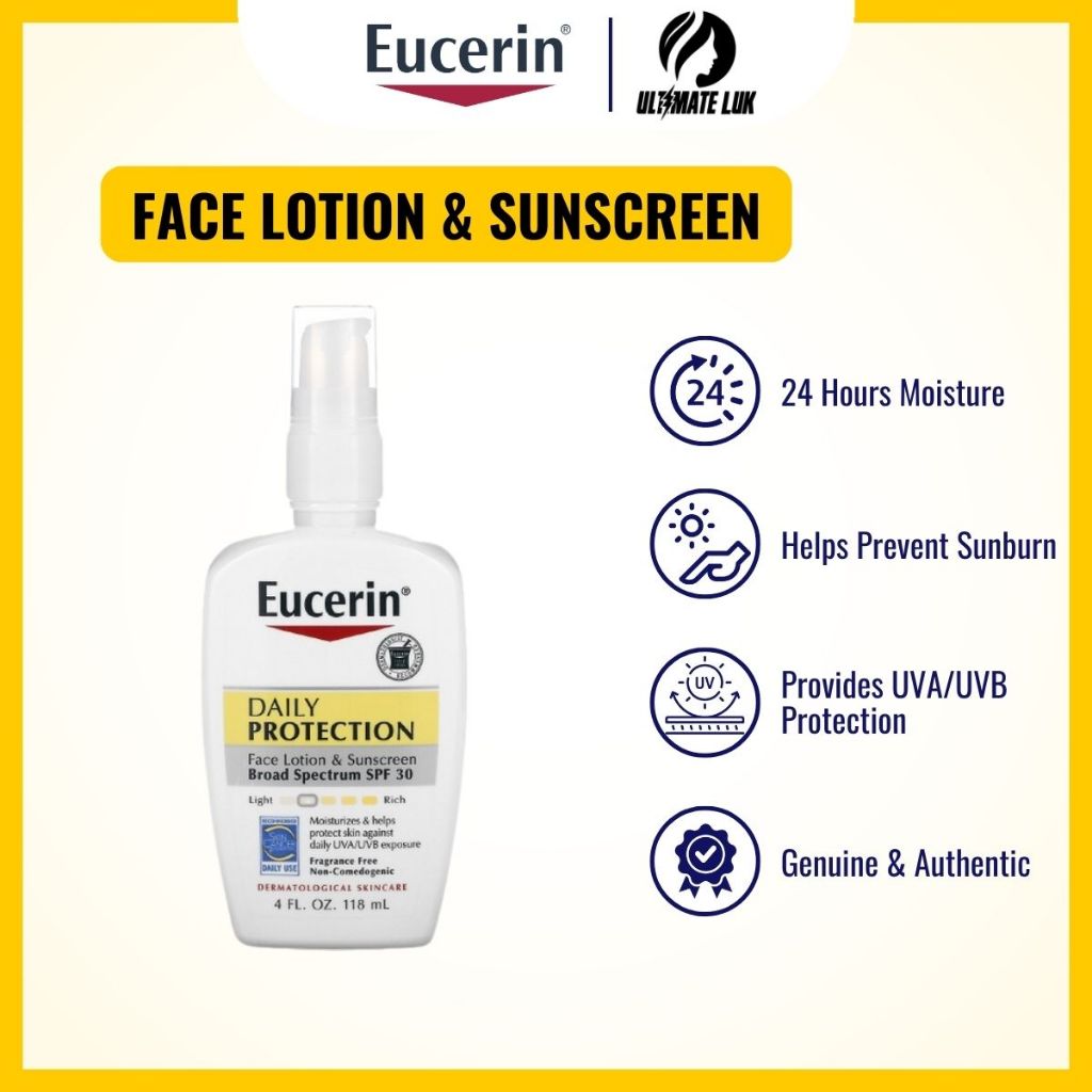 Eucerin, Daily Protection Face Lotion & Sunscreen, Mineral Sunscreen ...