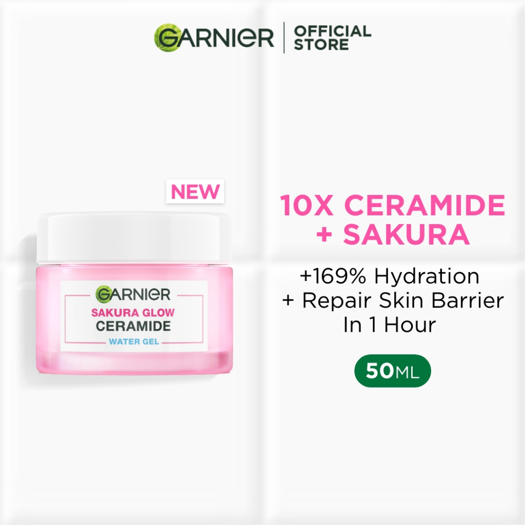 Garnier Sakura Glow 10x Ceramide Water Gel 20ml and 50ml | Shopee Singapore