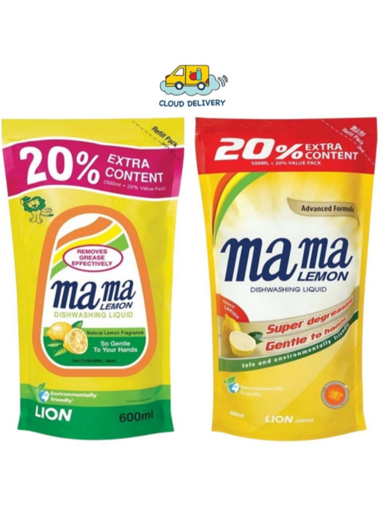 Mama Lemon Dishwashing Liquid Refill Pack 600ml | Shopee Singapore