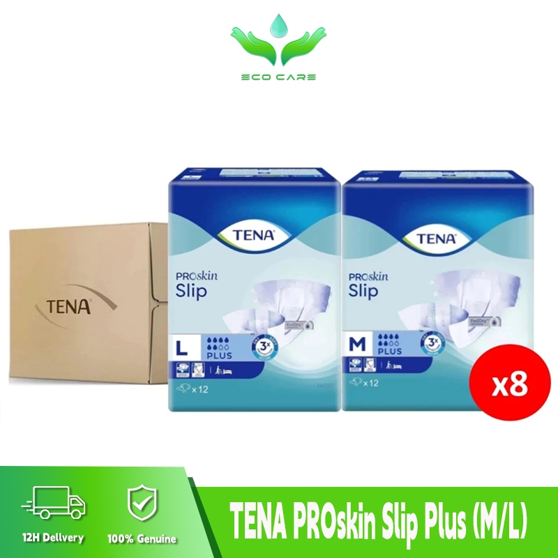 TENA Proskin Slip Plus Adult Diapers (M12/L12) x 8 packs (Carton Sale) | Shopee Singapore