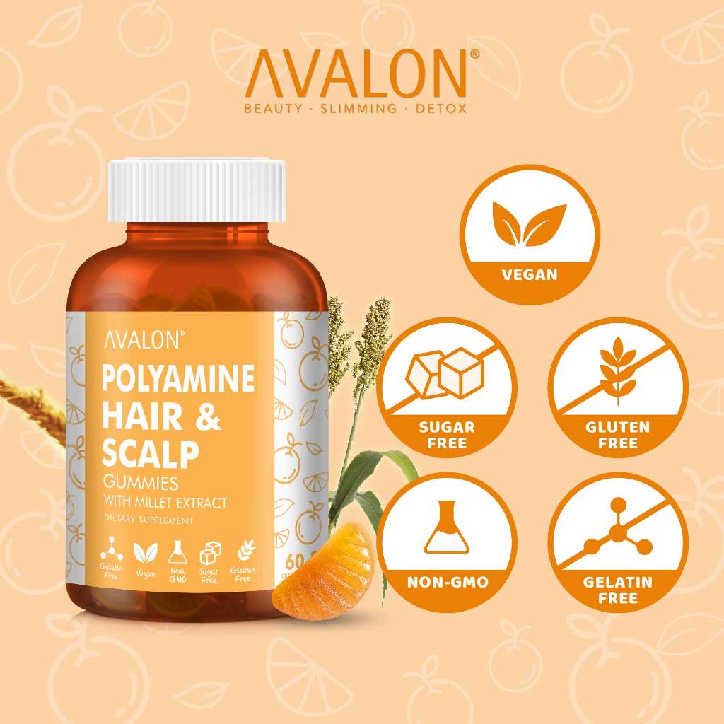 AVALON Polyamine Hair & Scalp Gummy 60s | Scalp treatment & Hair Growth ...