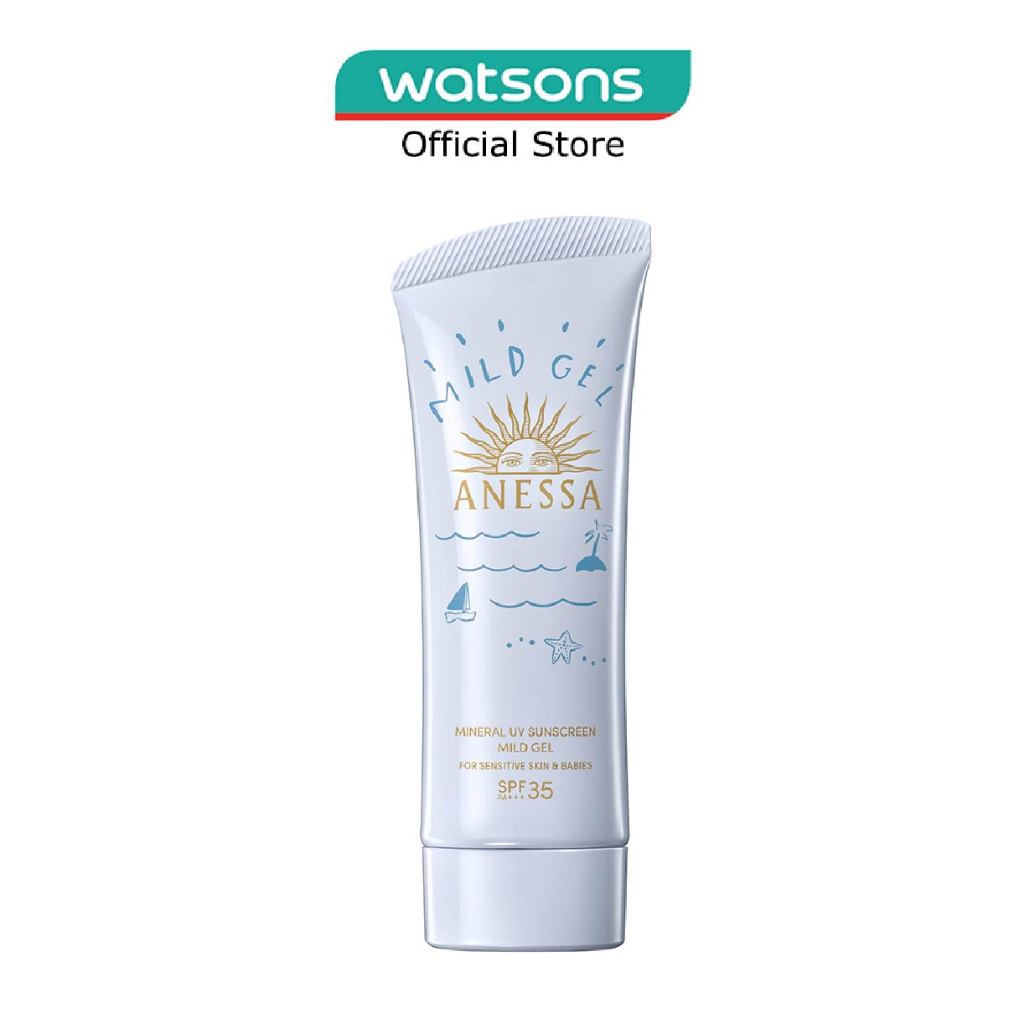 ANESSA Mineral UV Sunscreen Mild Gel SPF35 PA+++ (For Sensitive Skin & Babies) 90ml | Shopee ...