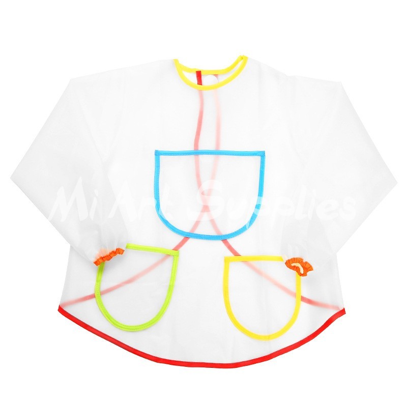 Long Sleeve Waterproof Art Smock Transparent Children Painting Smock ...