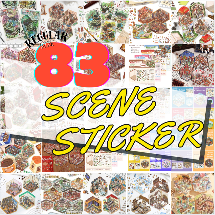 KW 83 Unique Scene Stickers | Scenery Stickers | Landscape Sticker | 3D ...