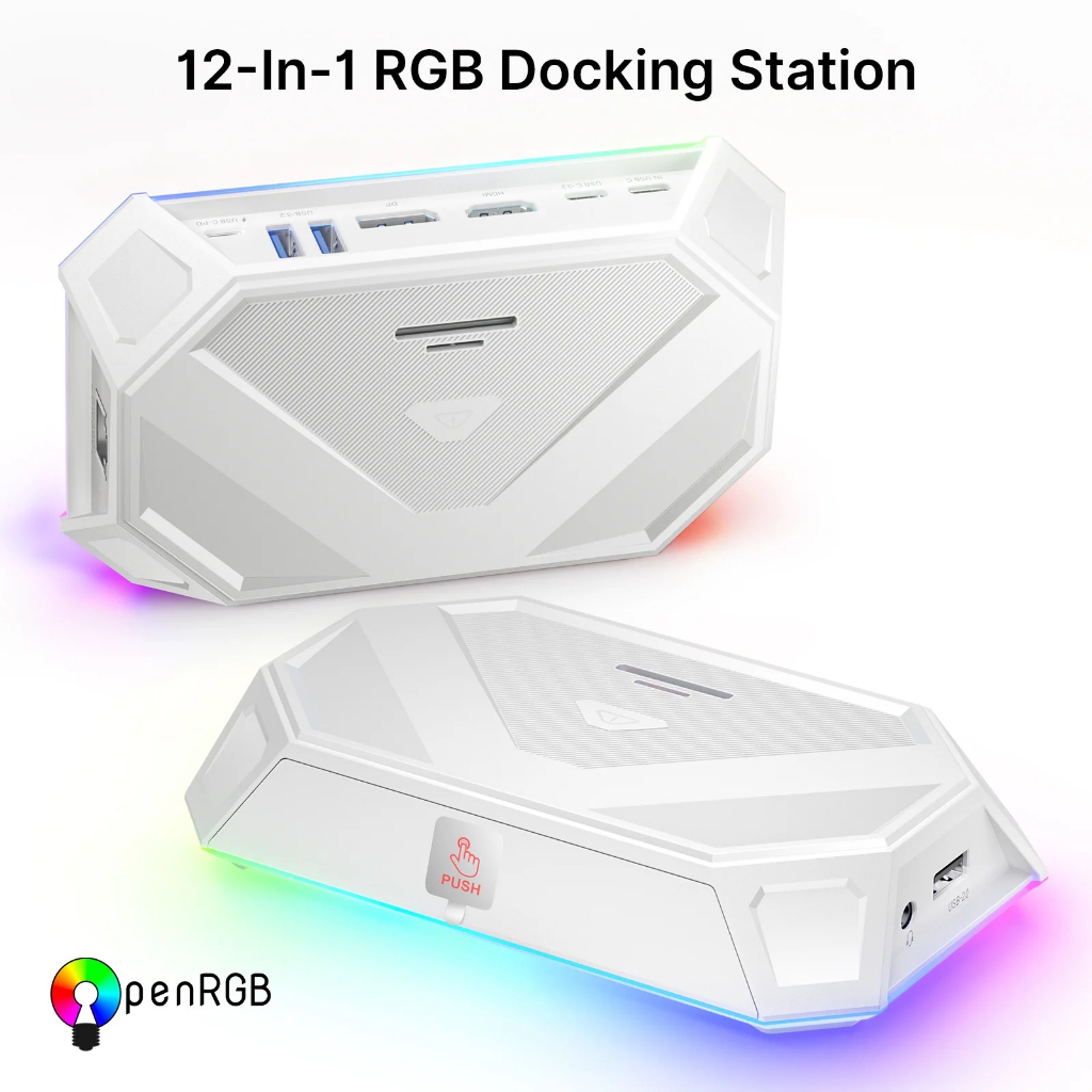 JSAUX ROG Ally RGB Docking Station Steam Deck OLED Dock AYANEO Gaming ...