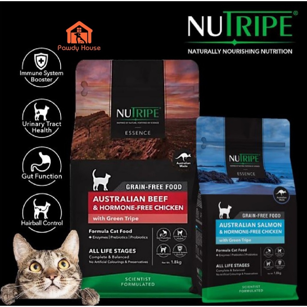 Nutripe Cat Dry Food Essence Grain Free With Green Tripe 200g 1.8kg ...