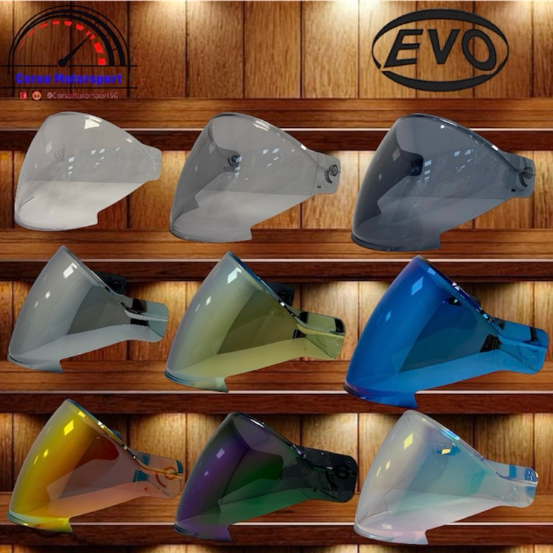 [SG Seller 🇸🇬] Evo RS9 Visor Tinted Clear Coloured Windshield ...