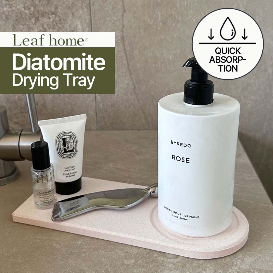Leafhome Diatomite porous Ceramics Bathware/ Semi-Circle Tray / Natural ...