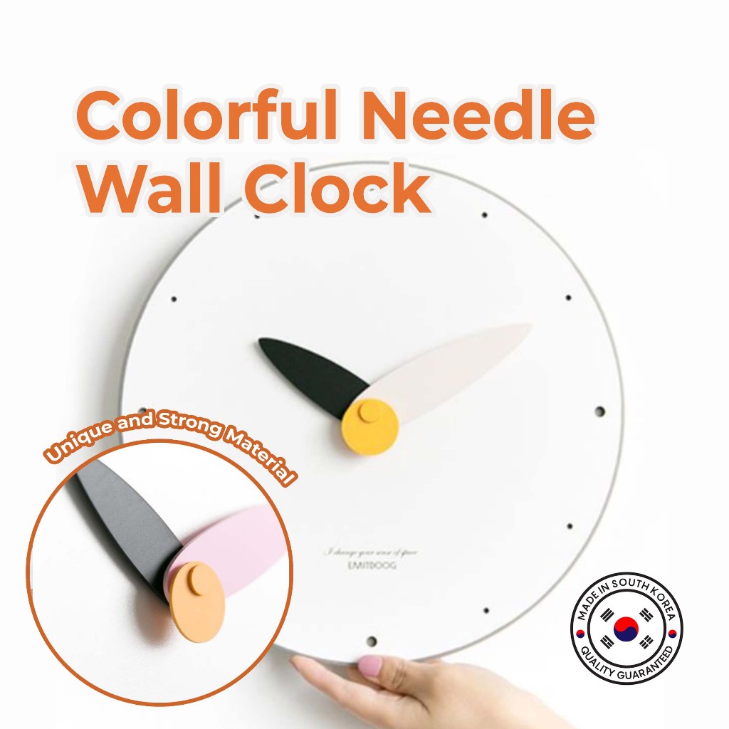 Lovehouse226 Colorful Clock Needle Round White Wall Art Clock ...