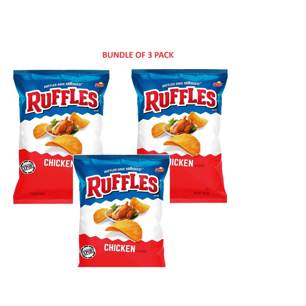 Ruffles Chicken Potato Chips 184g x 3 Pack | Shopee Singapore