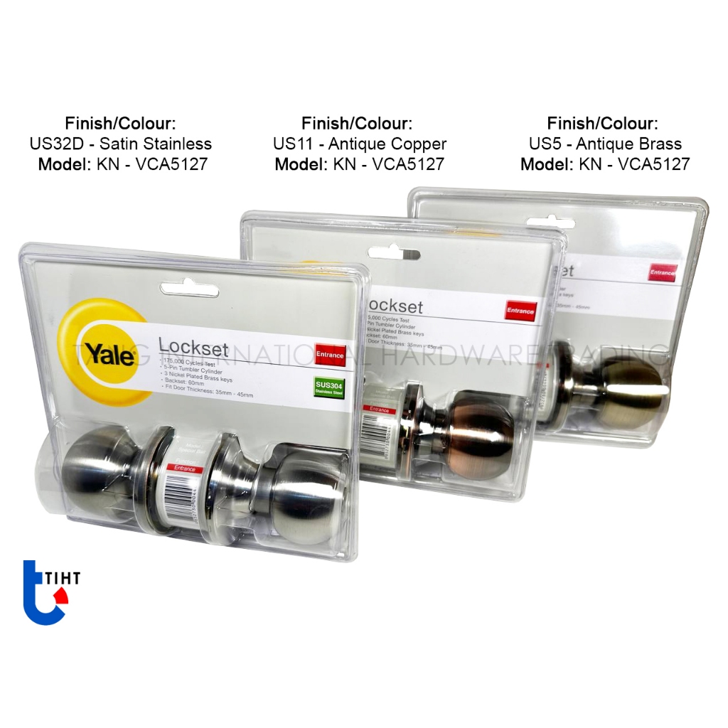 Yale Bedroom Lock / BTO Lock / HDB Lock / Room Door Lock / KN-VCA5127 ...