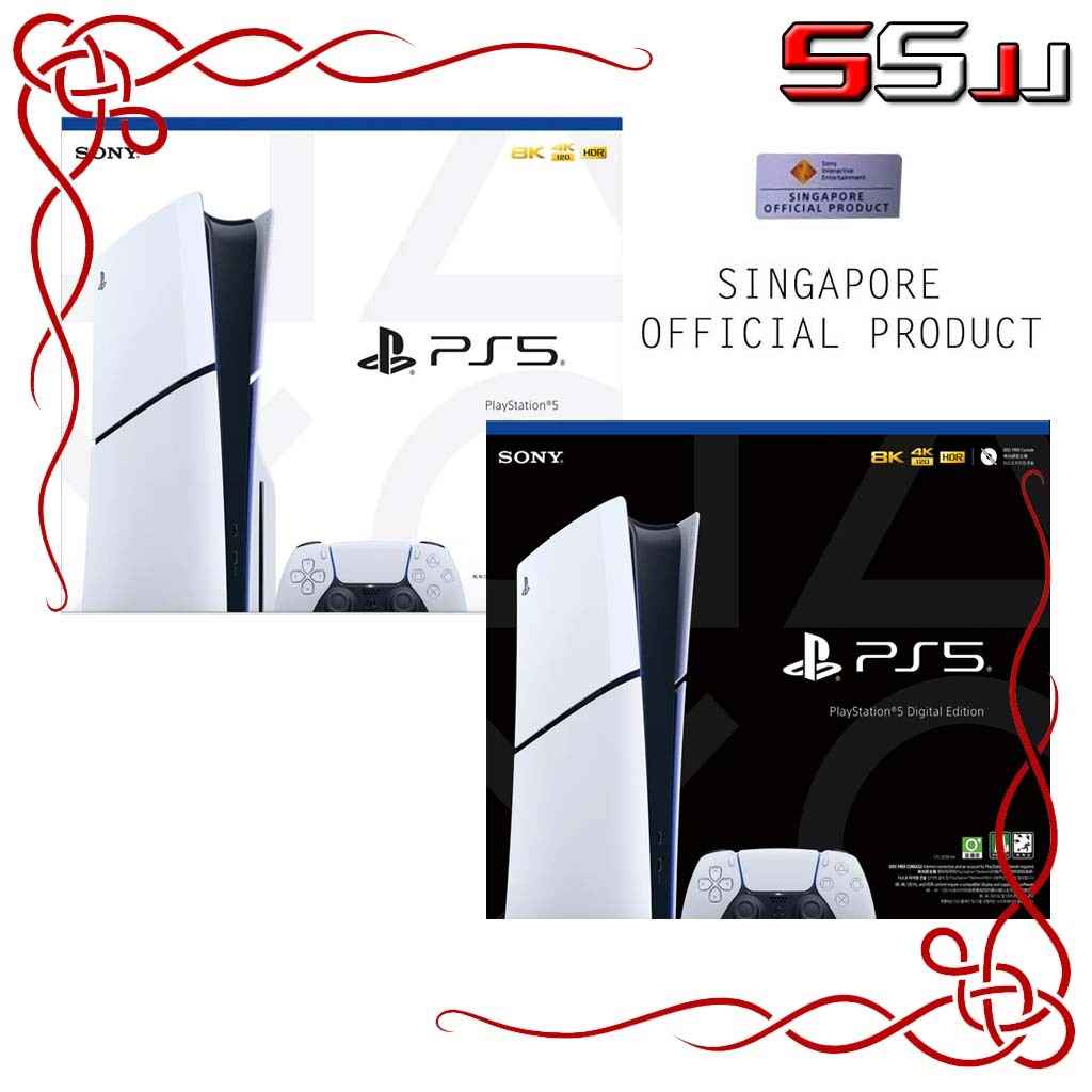 [local Set] Playstation 5 Ps5 Slim Disc Digital Edition Console W 15