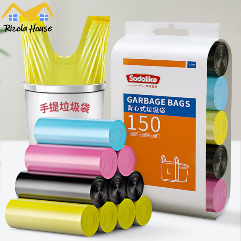 【SG】200pcs 50cm*65cm Trash Bag Disposable Garbage Bag Plastic Bags Tote ...