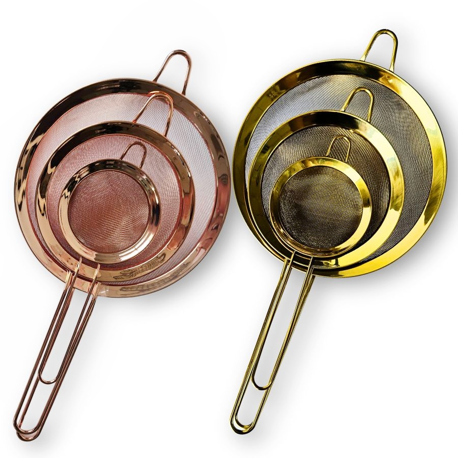 METALLIC STAINLESS STEEL KITCHEN STRAINER | Shopee Singapore