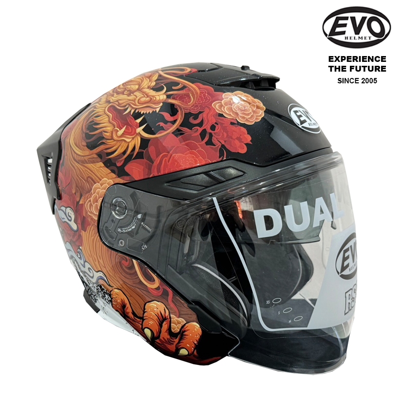 EVO RS9 Kanji Helmet (FREE EVO RS9 HELMET & HEVIK HELMET BAG) | Shopee ...