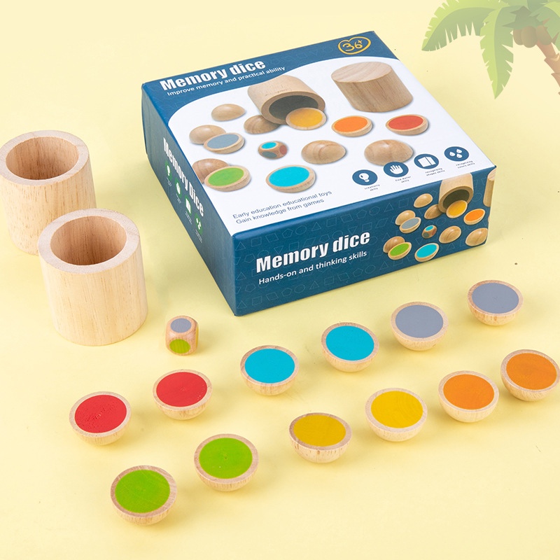 🌟 SG LOCAL STOCK 🌟 Children Memory Dice Game Preschool Wooden Toys ...