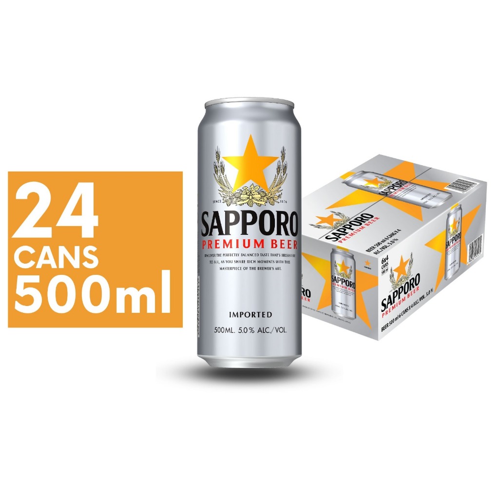 [1 Carton] Sapporo Beer Can Premium (24x500ml) | Shopee Singapore