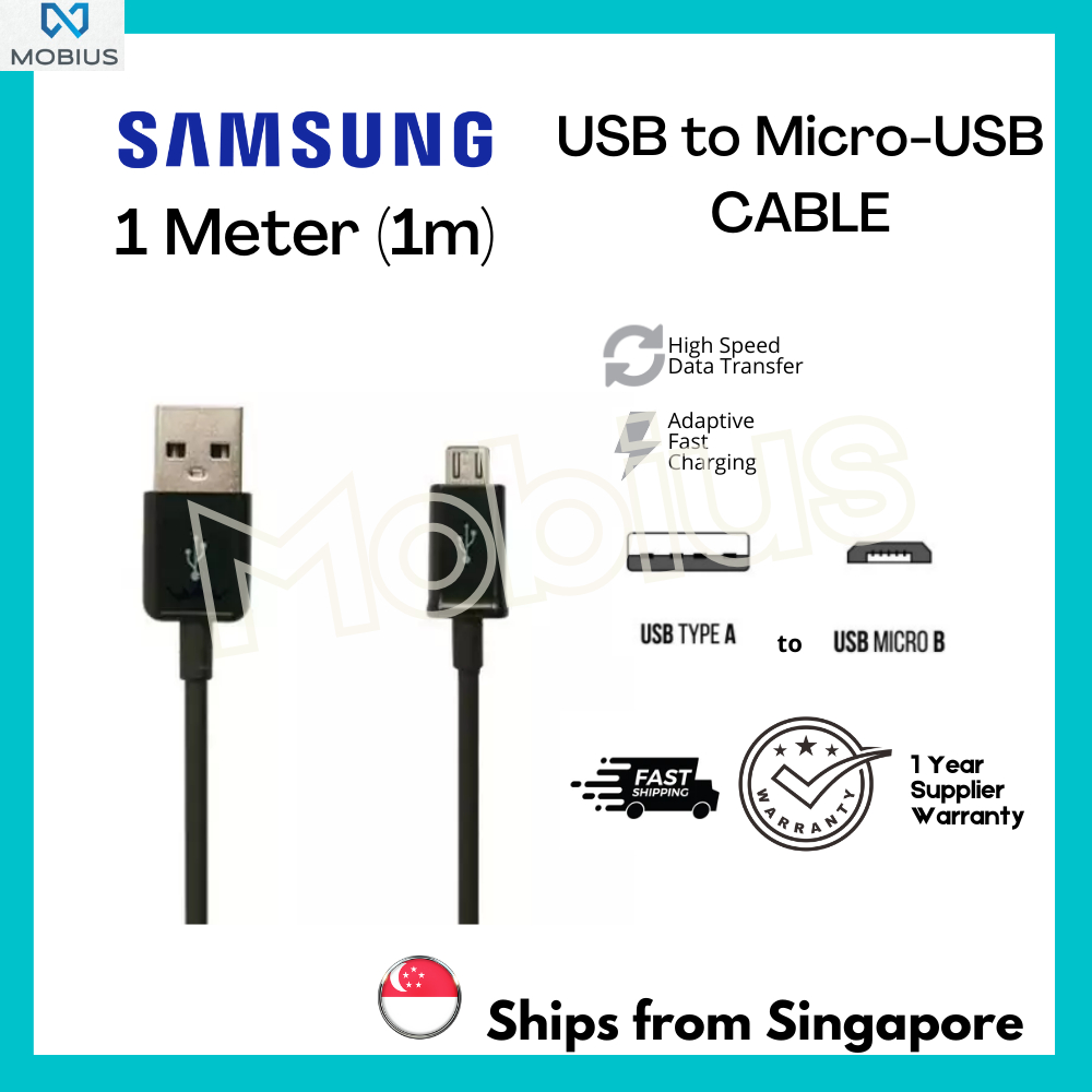Micro-USB Charging Cable USB-A to Micro-USB Samsung | Shopee Singapore