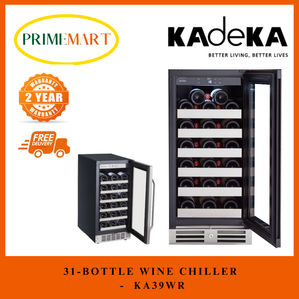 KAdEKA KA39WR : STEEL SERIES 31-BOTTLE WINE CHILLER - 2 YEAR WARRANTY ...