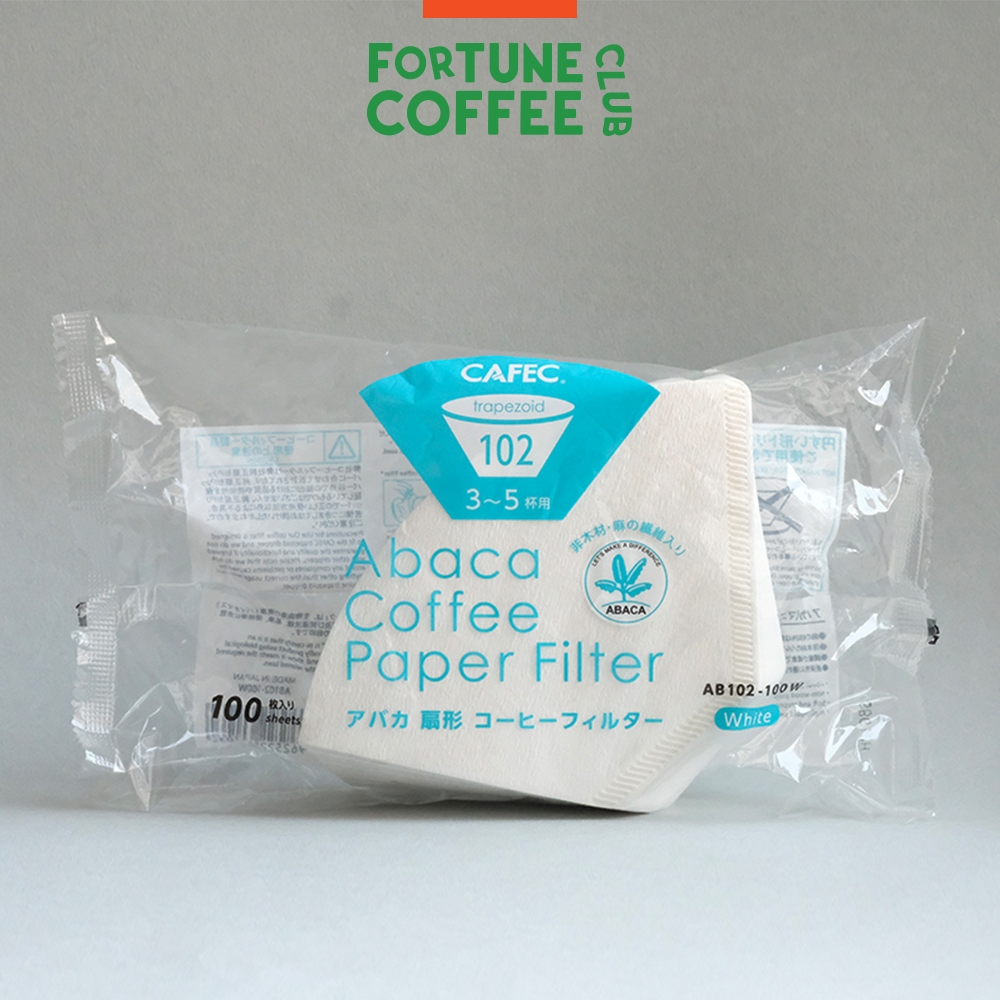 Cafec ABACA Trapezoid Coffee Paper Filter (102/103) White - 100pcs ...