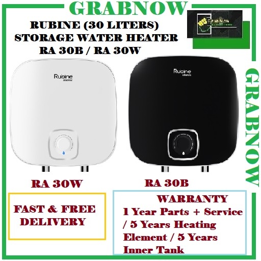 RUBINE STORAGE HEATER 30L(RA 30B/ RA 30W)With Dielectric connector ...