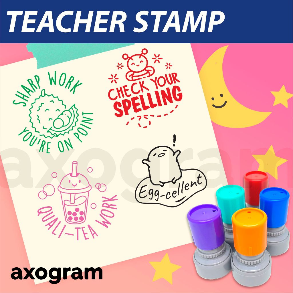 ENGLISH Teacher Stamps | English Language Teacher Stamp Axogram ...