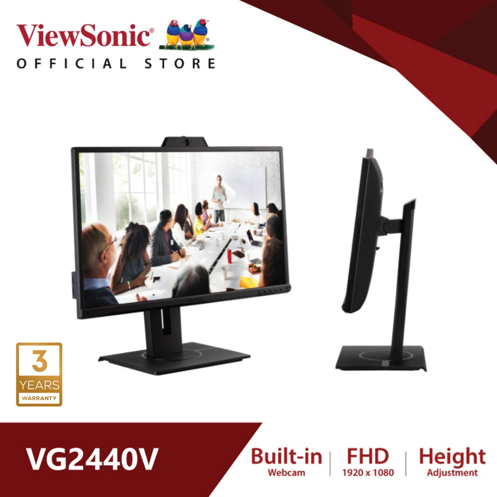 VG2440V - ViewSonic 24" FHD 60Hz Ergonomic IPS Video Conferencing ...