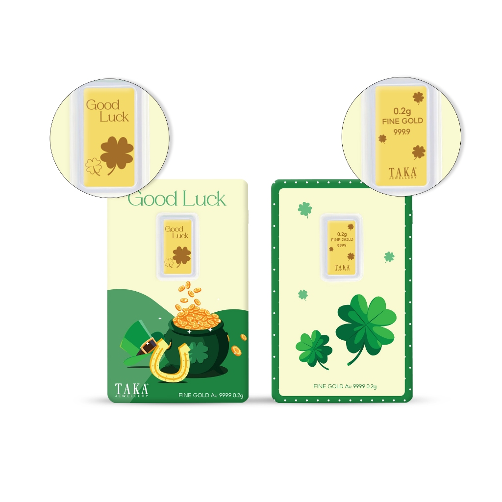 TAKA Jewellery 999.9 Pure Gold Bar 0.2g | Shopee Singapore