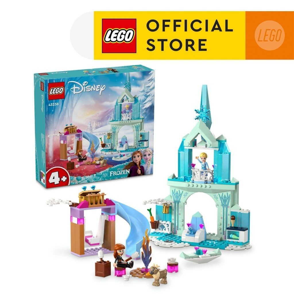 LEGO Disney Princess 43238 Elsa's Frozen Castle Building Set Toys (163 ...