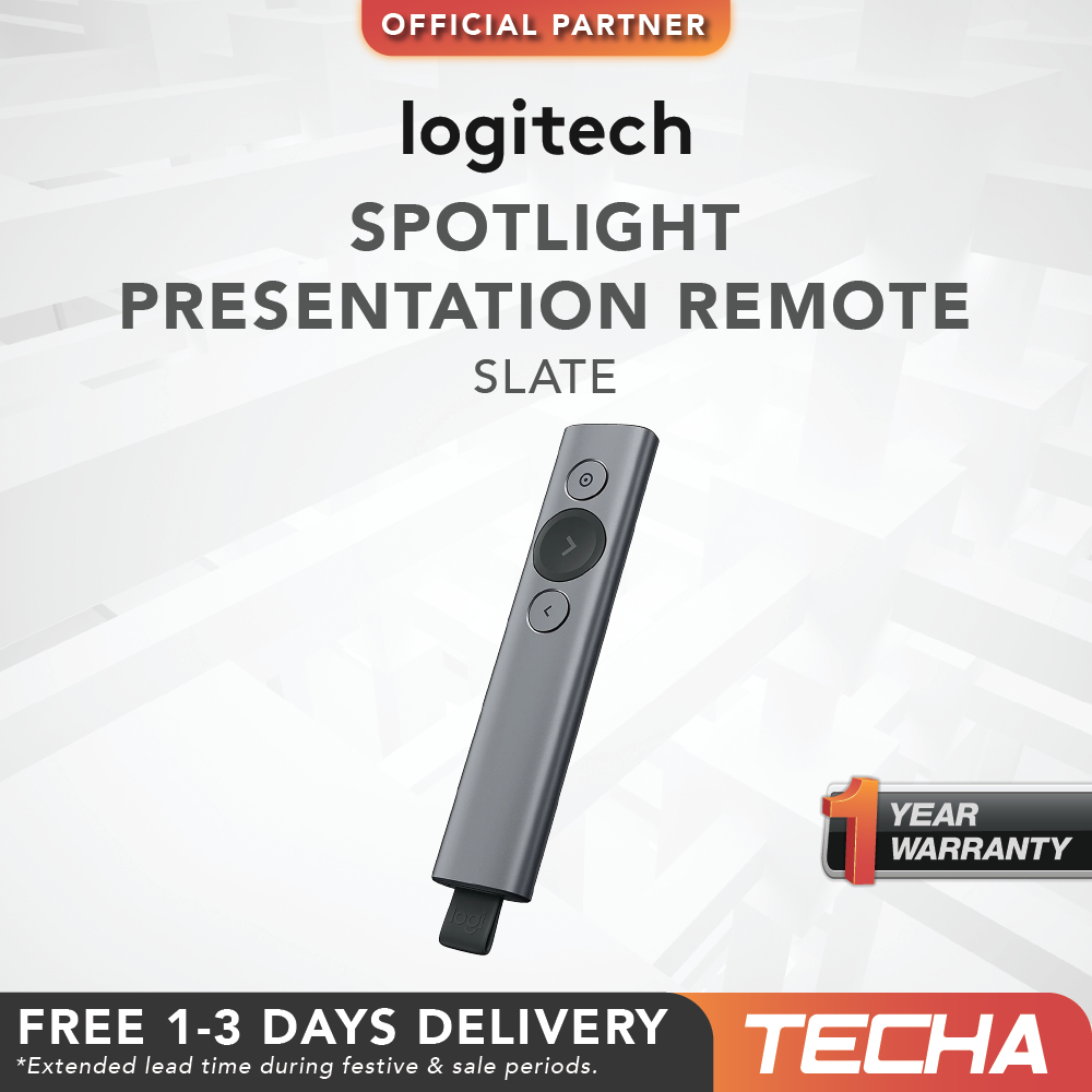 Logitech Spotlight Presentation Remote (Slate/ Gold) | Shopee Singapore
