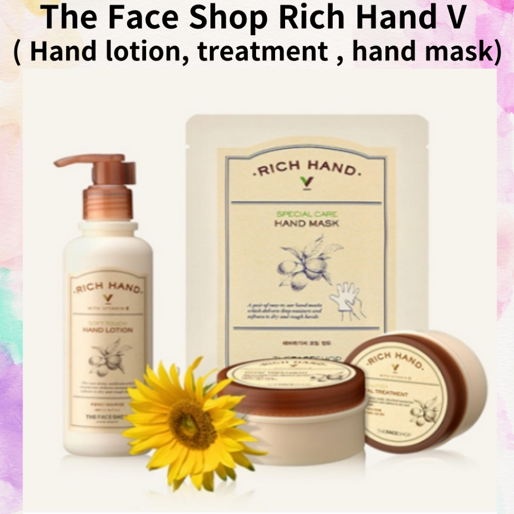 The Face Shop Rich Hand V care ( Hand lotion, treatment , hand mask ...