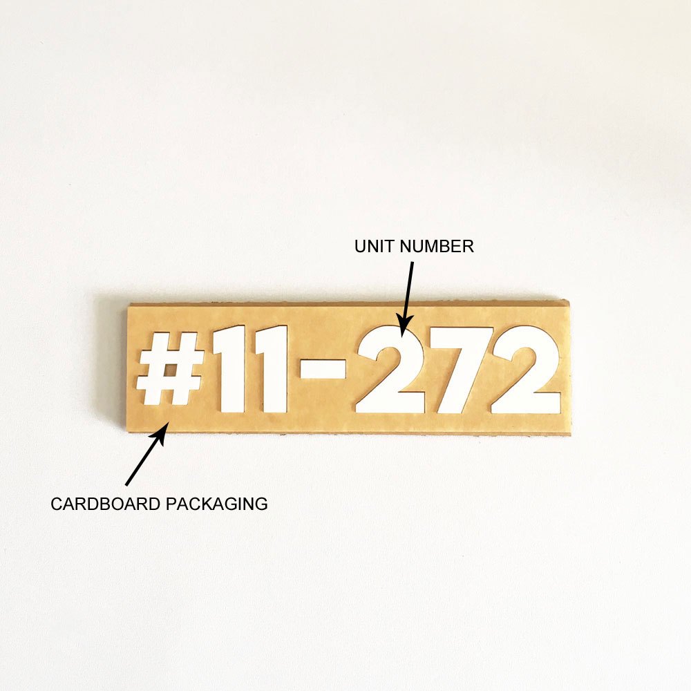 18.5cm - SP LMB - HDB Unit Number, Condo Unit Number, Address Sign ...