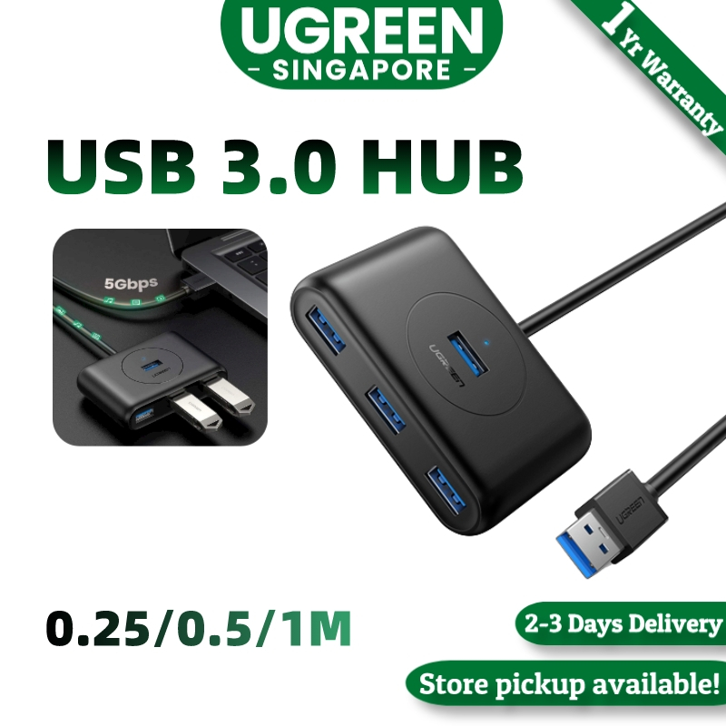 UGREEN 4 Port USB3.0 Hub High speed USB HUB | Shopee Singapore