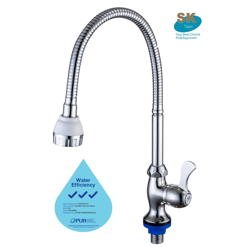 SK TAPS Flexible 360 Degrees Rotatable Sink Tap PUB Approved | Shopee ...