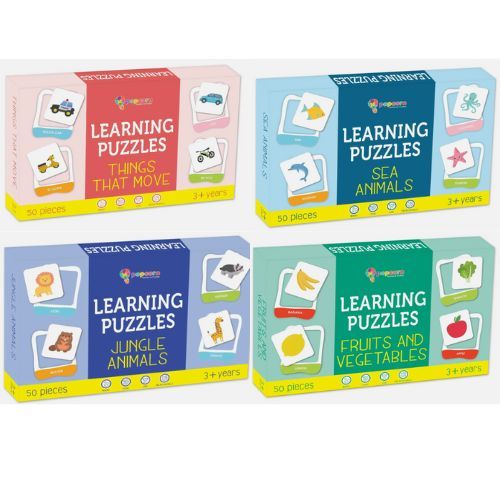 My first learning puzzle Fruits/Jungle Animals /Ocean Animals/Things ...