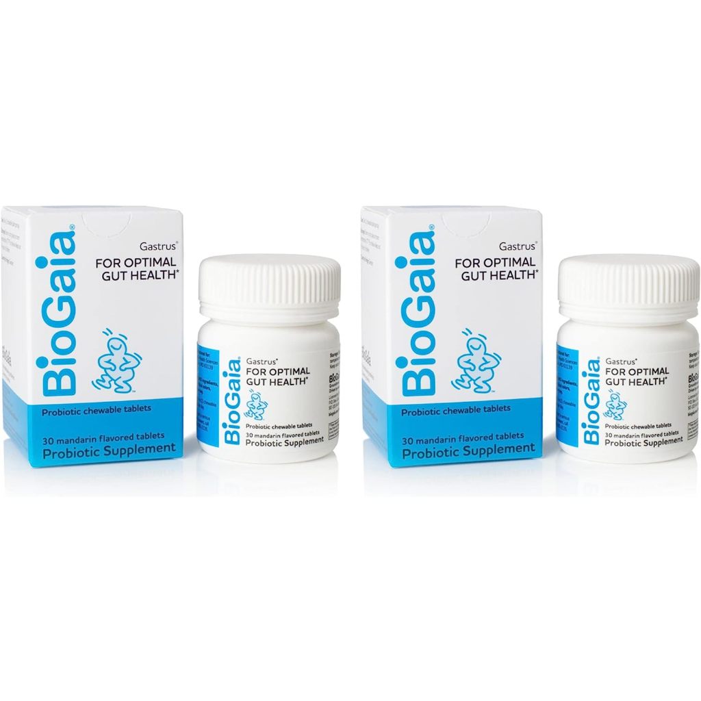 2pac BioGaia Gastrus Chewable Tablets, Adult Probiotic Supplement for ...