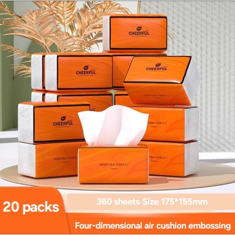 [SG Seller] 360 sheets 4 layers 90 draws paper towels household ...