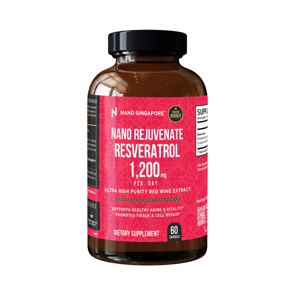 Nano Rejuvenate Resveratrol 1,200mg, 60 Capsules | Shopee Singapore