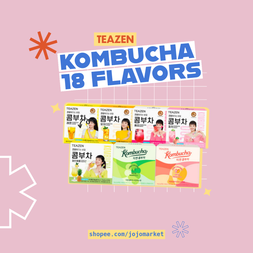 Teazen Kombucha 21 Flavors / 康普茶21种口味 / Shipping from Korea | Shopee ...