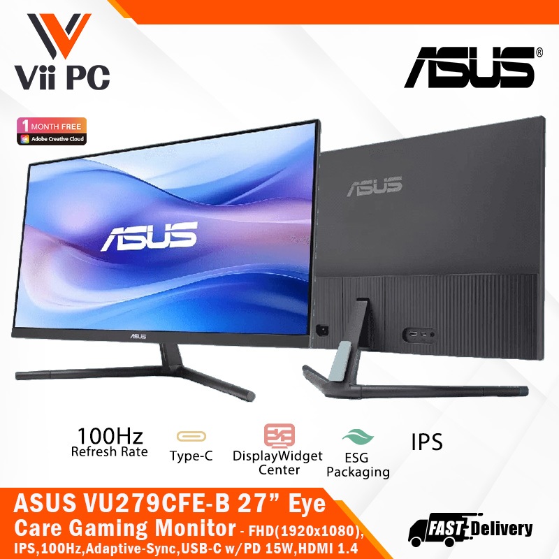 ASUS VU279CFE-B Eye Care+ 27"/FHD(1920x1080)/IPS/100Hz/Adaptive-Sync ...