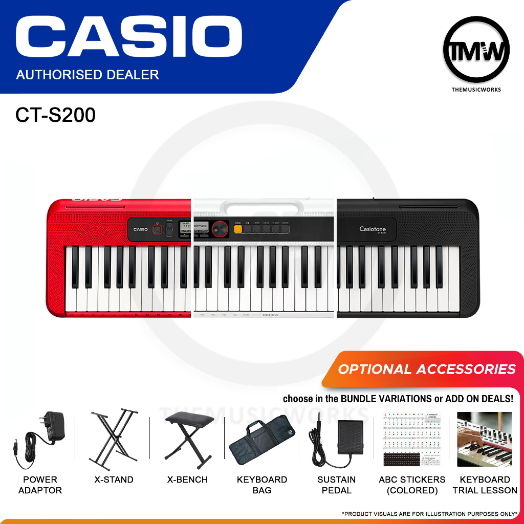 Casio CTS200 Casiotone Electronic Keyboard Portable 61 Keys CT-S200 CT ...