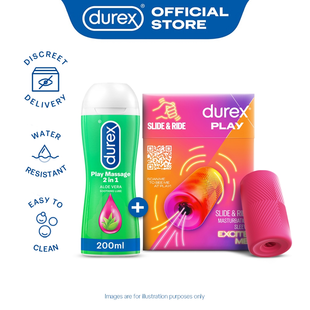 Durex Play Masturbation Sleeve (Fleshlight) & 2in1 Aloe Vera Massage Lube 200ml Bundle | For Man ...
