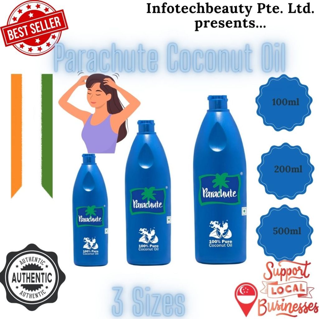 Parachute Coconut Hair Oil (100ml/200ml/500ml) | Shopee Singapore