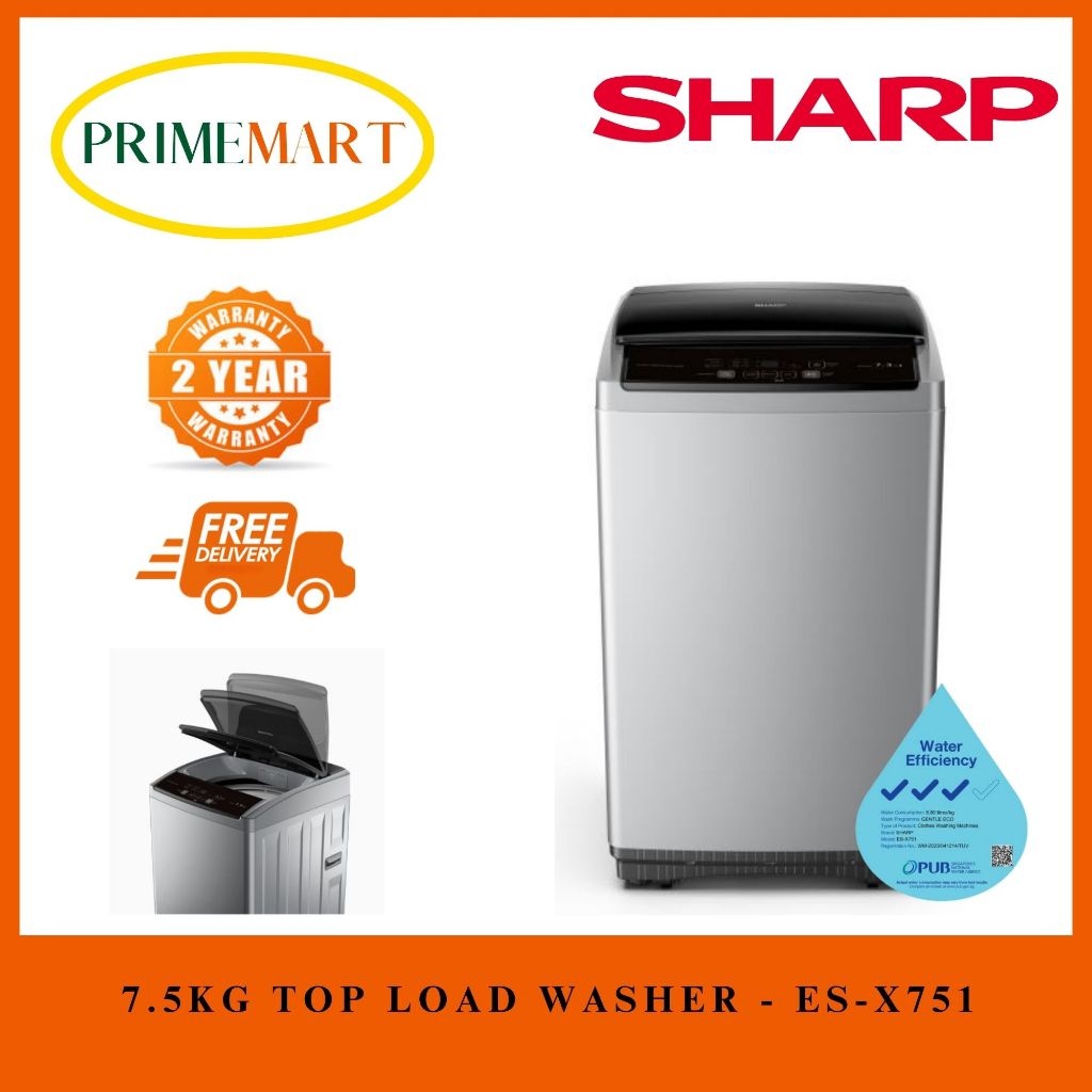 SHARP NEW ES-X751(7.5KG) / ESX705 (7KG) TOP LOAD WASHING MACHINE - 2 ...