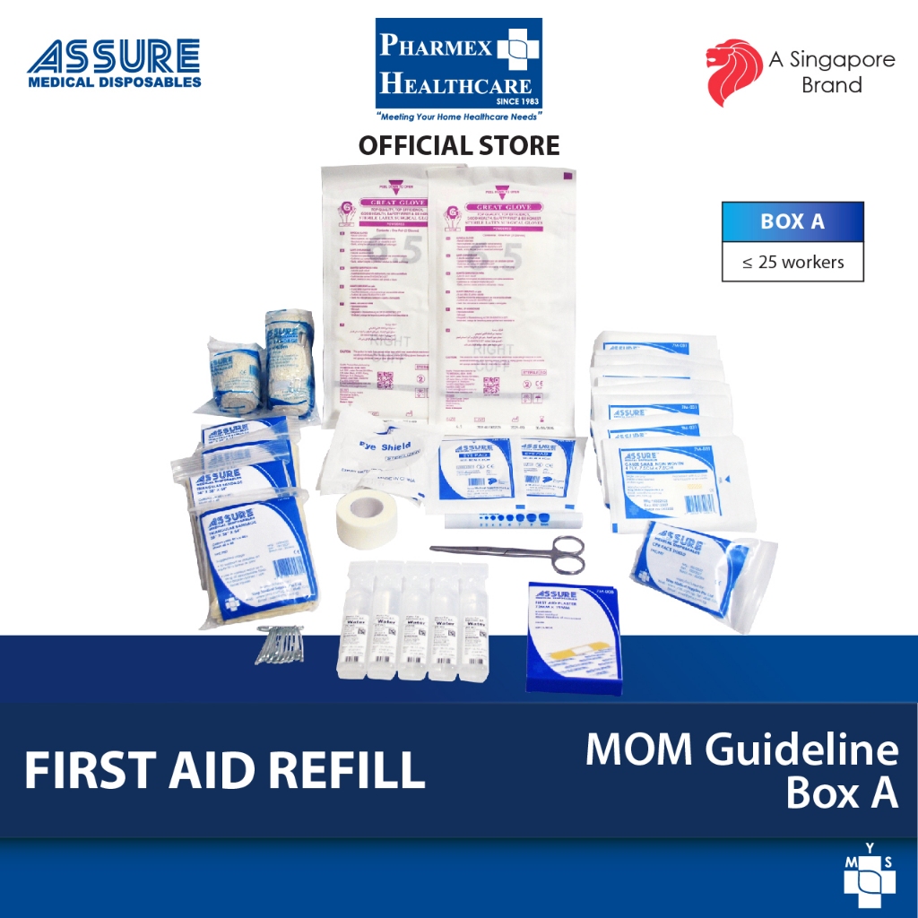 ASSURE First Aid Box, Refill (25 Pax), Box A | Shopee Singapore