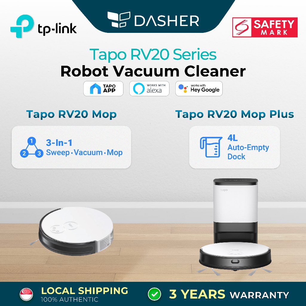 TP-Link LiDAR Smart Robot Vacuum Cleaner & Mop | Auto-Empty Dock 4L| 4 ...